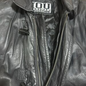 Iou | Jackets & Coats | Vtg Iou Leather Toggle Zipper Black Leather ...